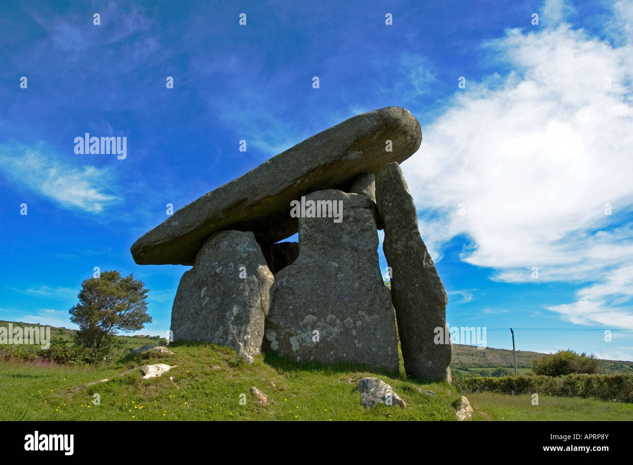 trethevy quoit an ancient standing stone on bodmin moor,cornwall Stock ...