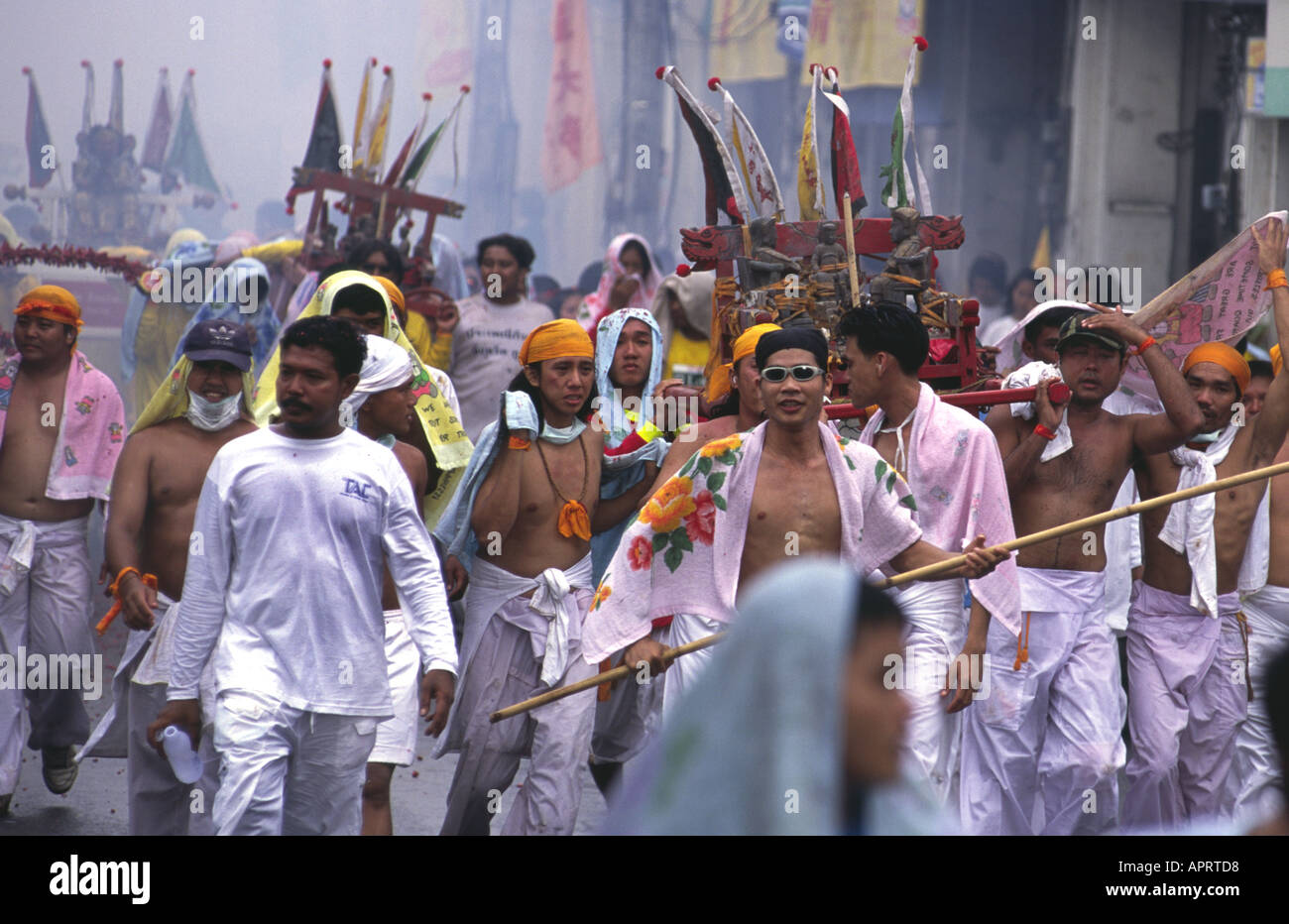 Religious processions in Phuket town during Vegetarian festival in ...