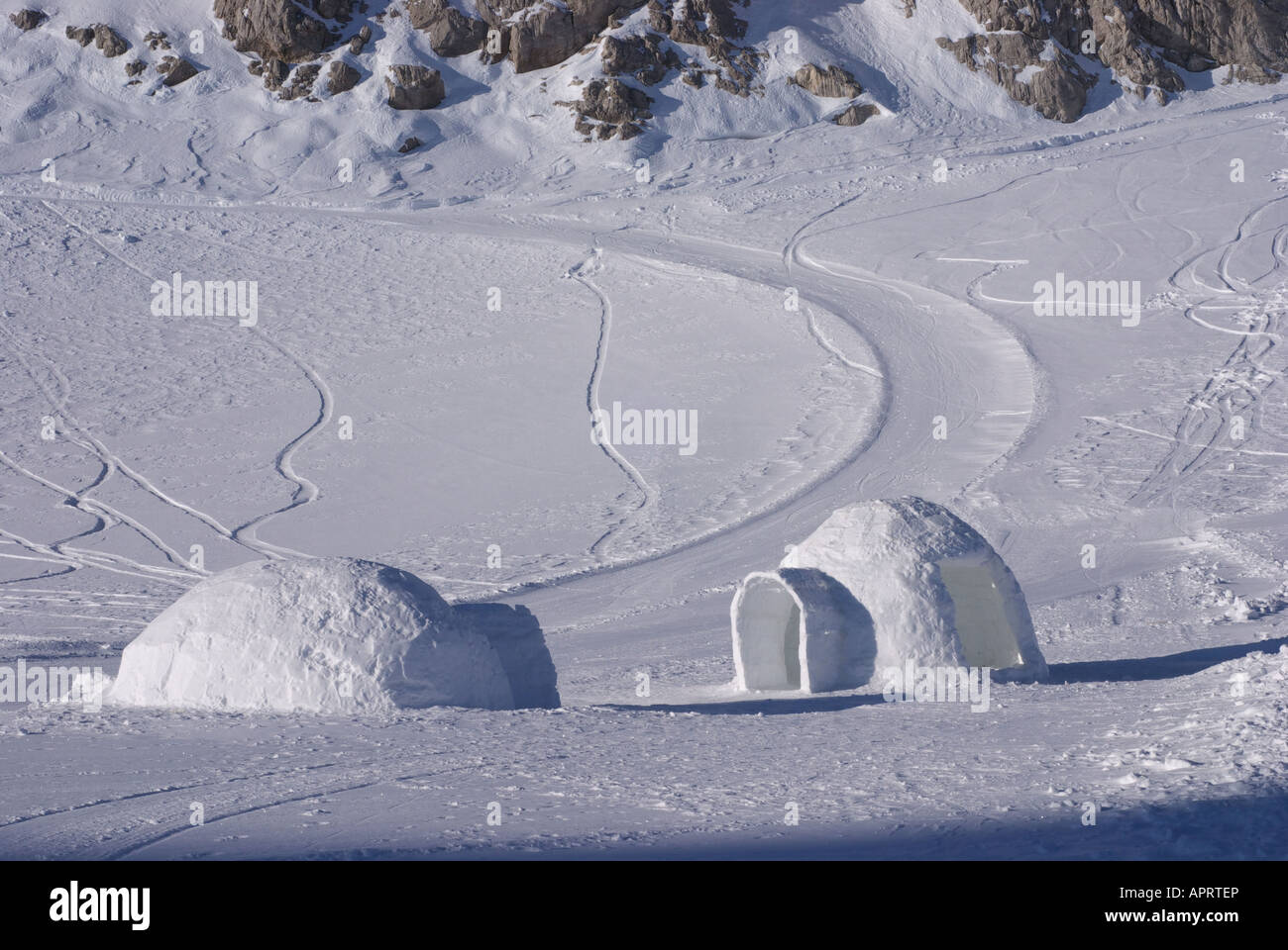 ice igloo in the Alps Stock Photo - Alamy