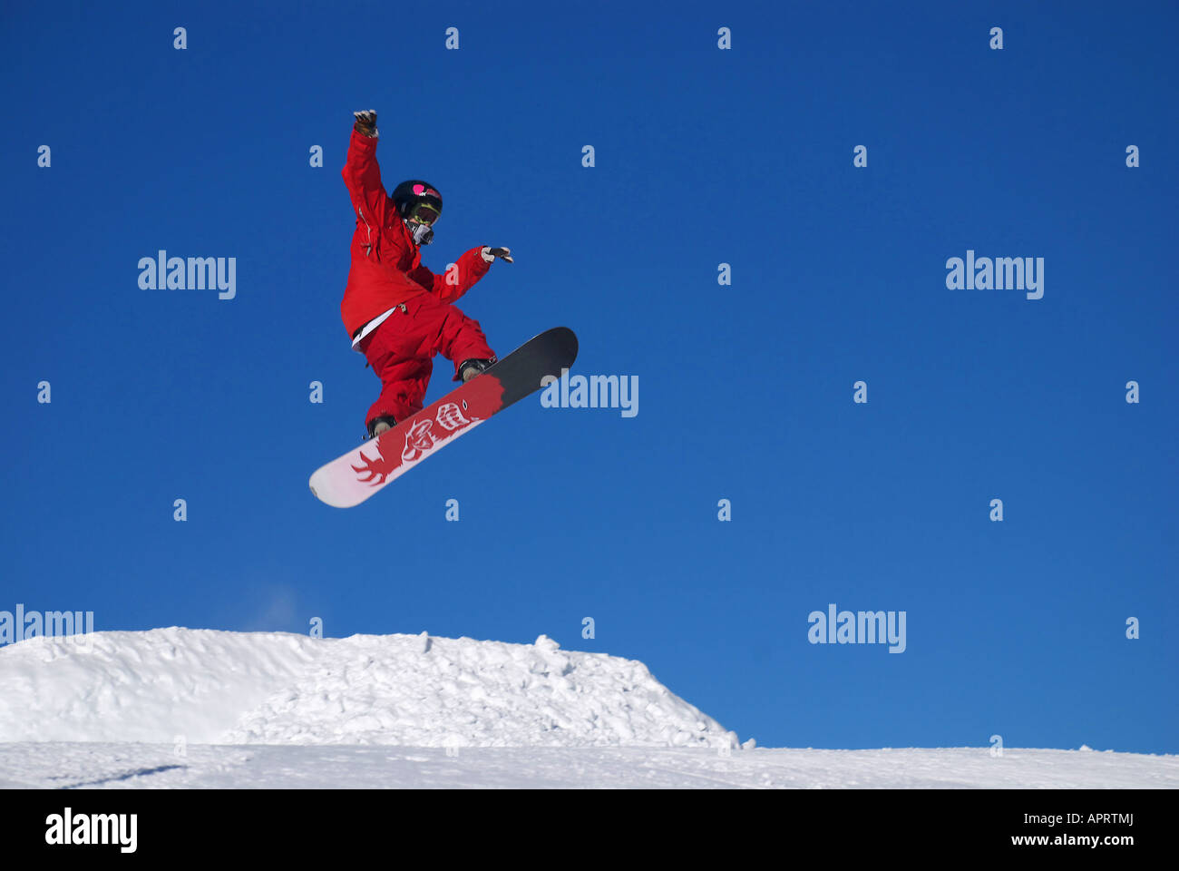 flying snowboarder in the Alps Stock Photo - Alamy
