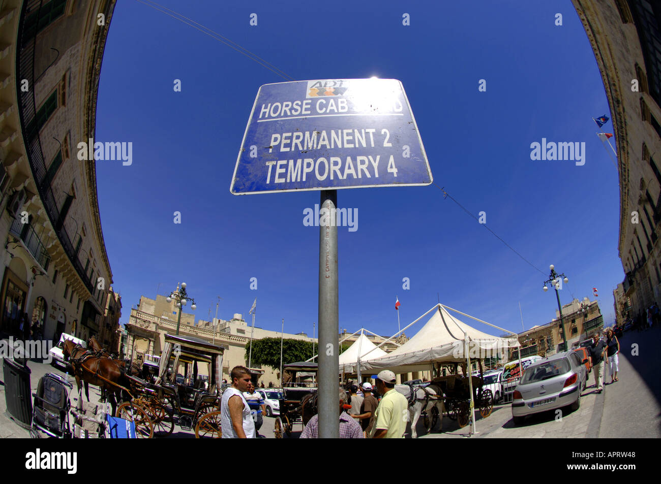 sign, blue, valletta Stock Photo - Alamy