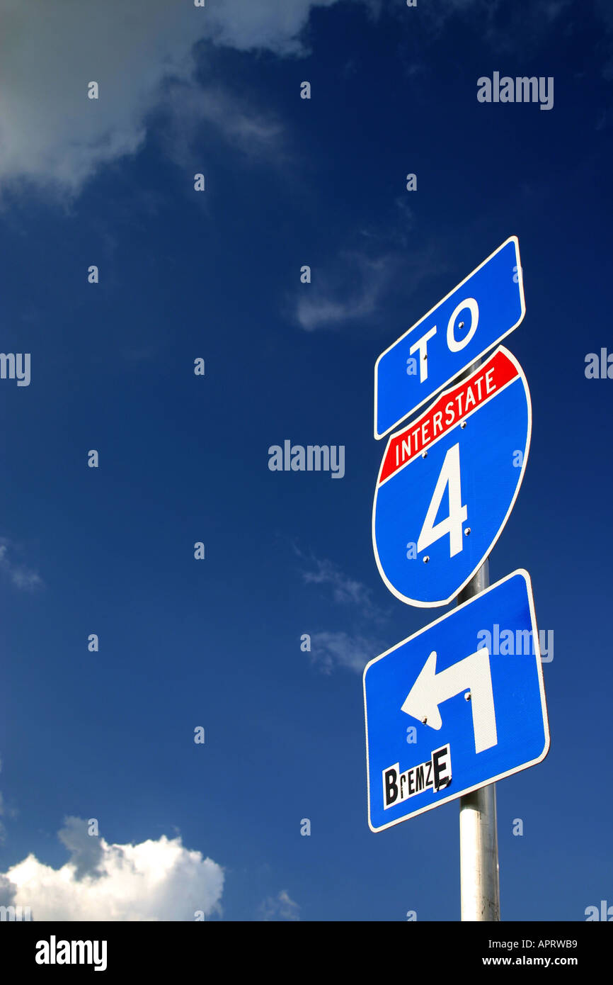 Interstate 4 Traffic sign on International Drive Orlando Florida United ...