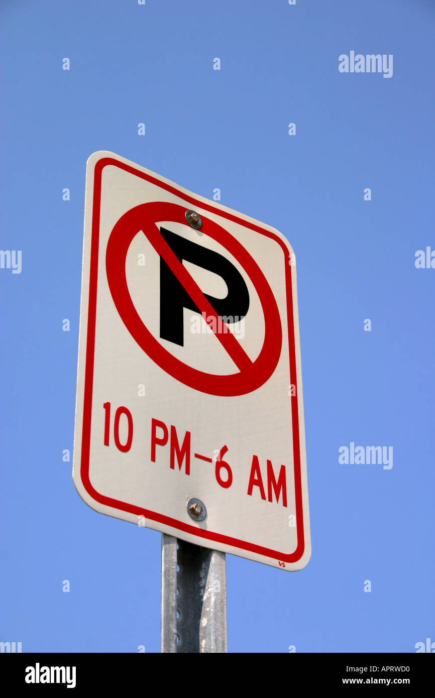 No Parking Restriction Sign Clearwater Beach Florida United States of ...