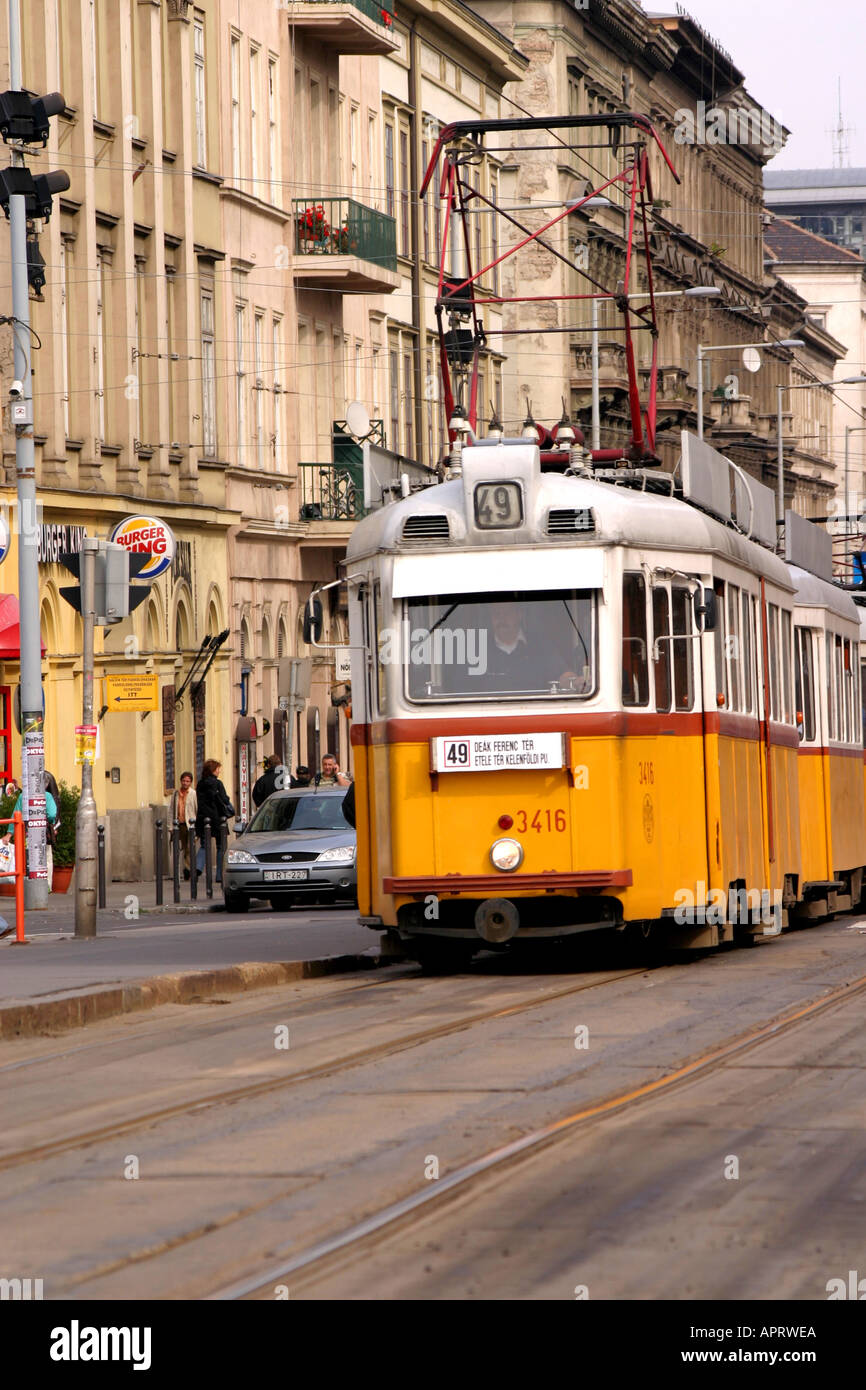 Trams in Budapest in Hungary Stock Photo - Alamy