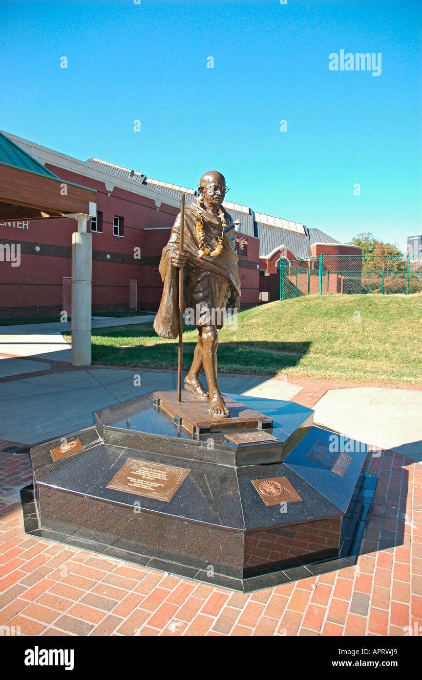 Mahatma Gandhi statue on the International Civil Rights Walk of Fame at ...