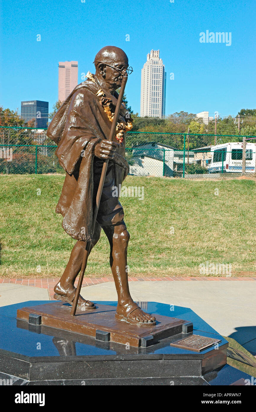 Mahatma Gandhi statue on the International Civil Rights Walk of Fame at ...