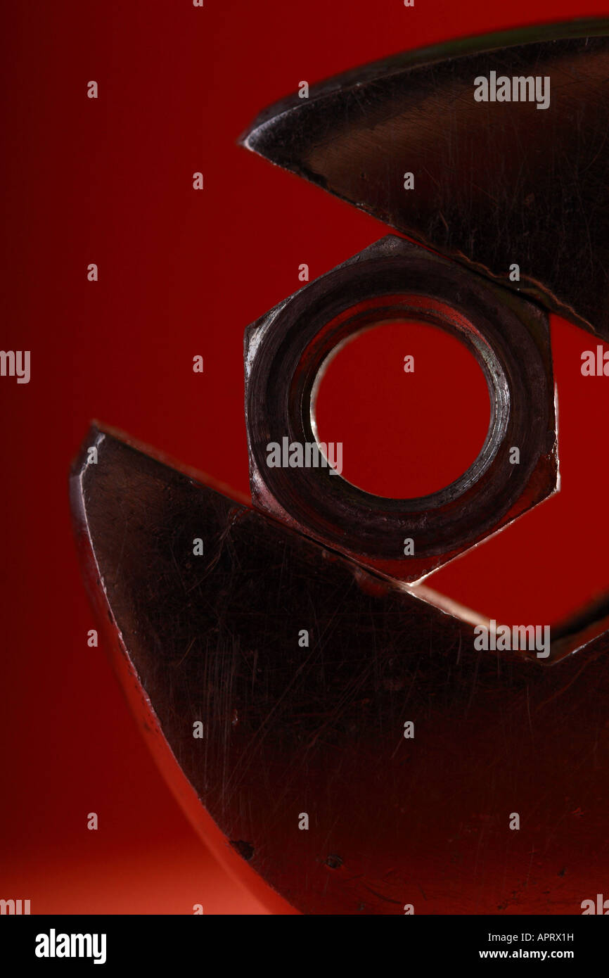 Adjustable spanner wrench tool with a nut Stock Photo - Alamy