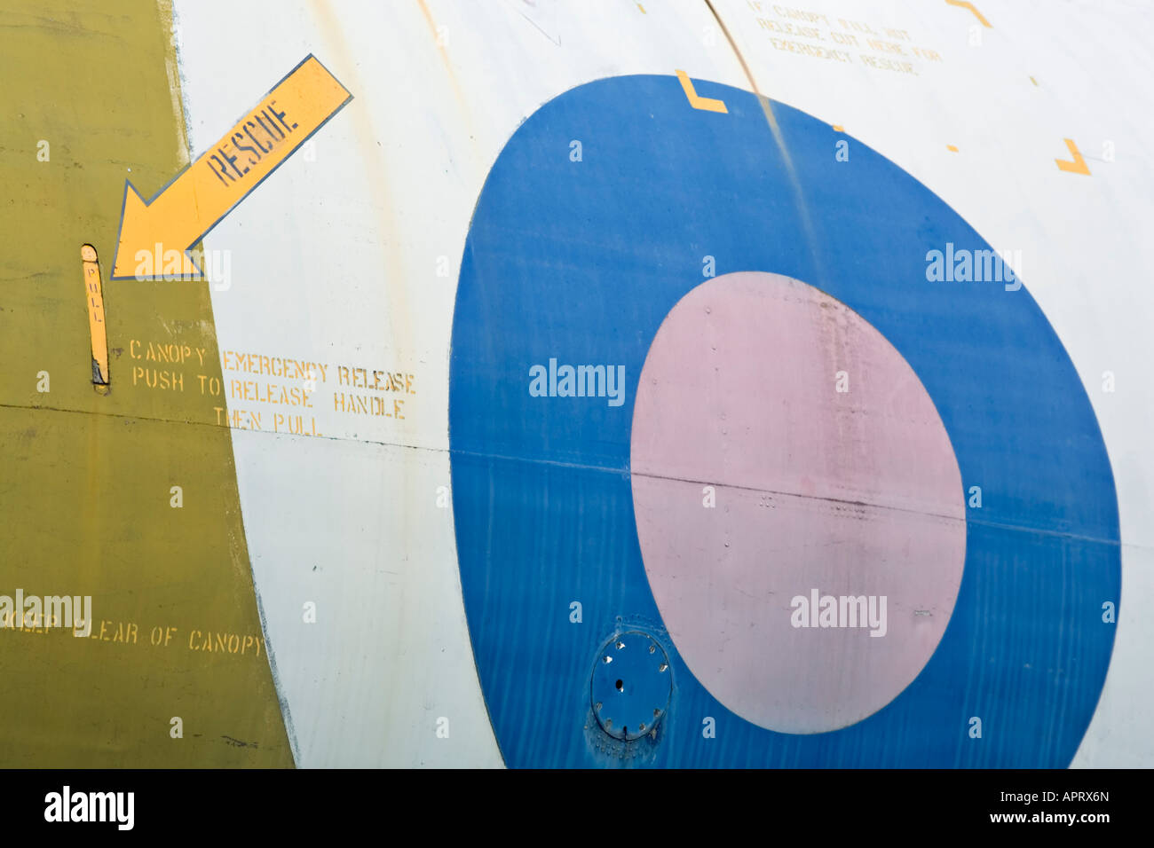 RAF roundel on an Avro Vulcan heavy bomber in the North East Aircraft ...