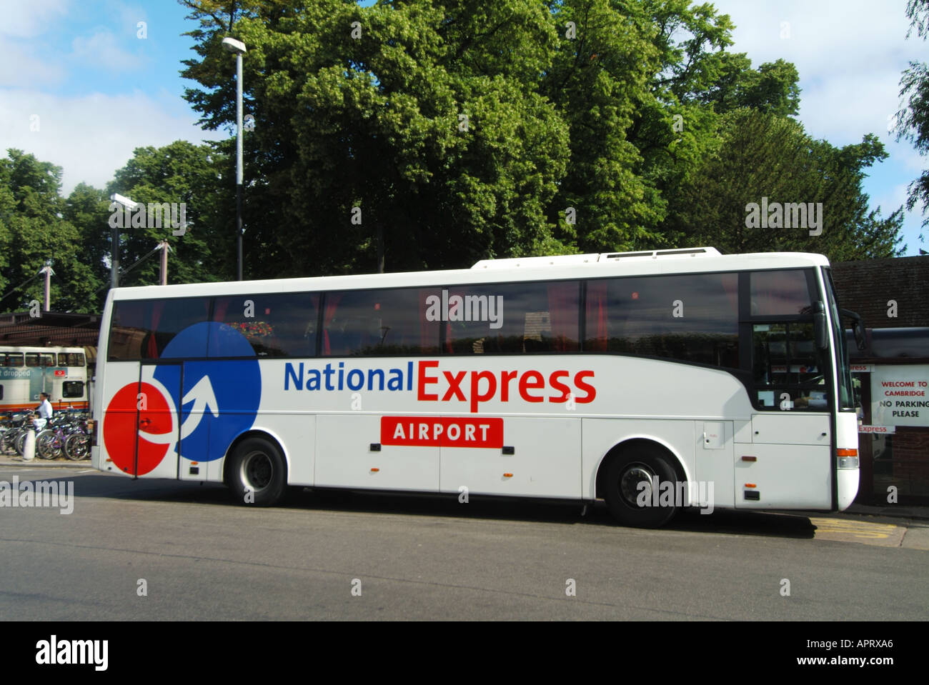Cambridge National Express coach at bus station Stock Photo - Alamy