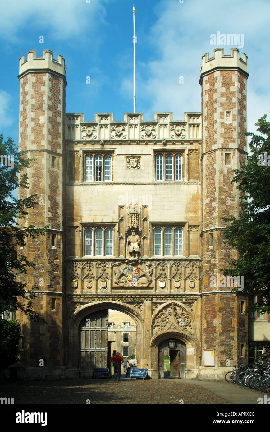 Cambridge university town Trinity College Great Gate in Trinity Street ...