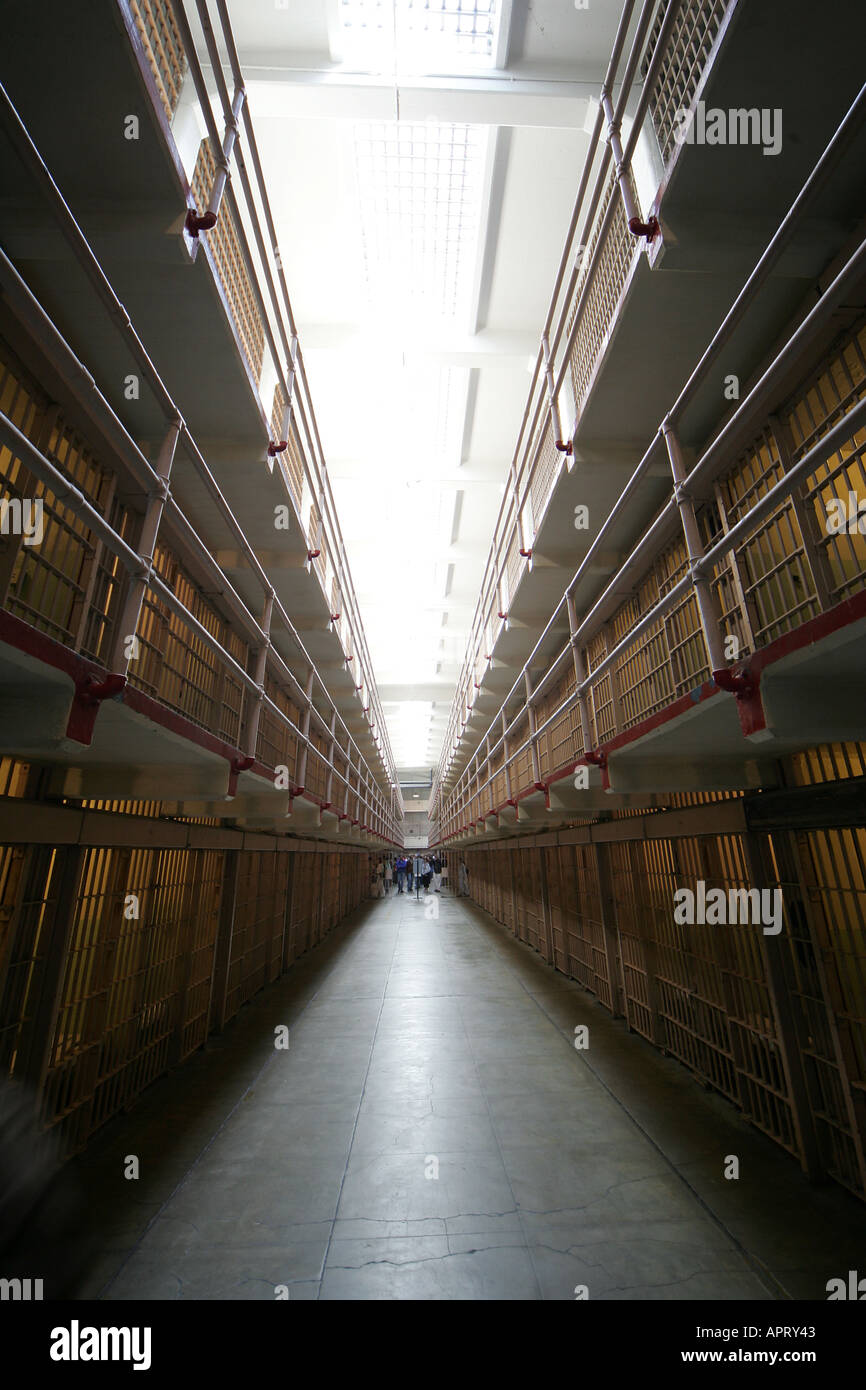 INTERIOR OF ALCATRAZ PRISON,SAN FRANCISCO,CALIFORNIA USA Stock Photo ...
