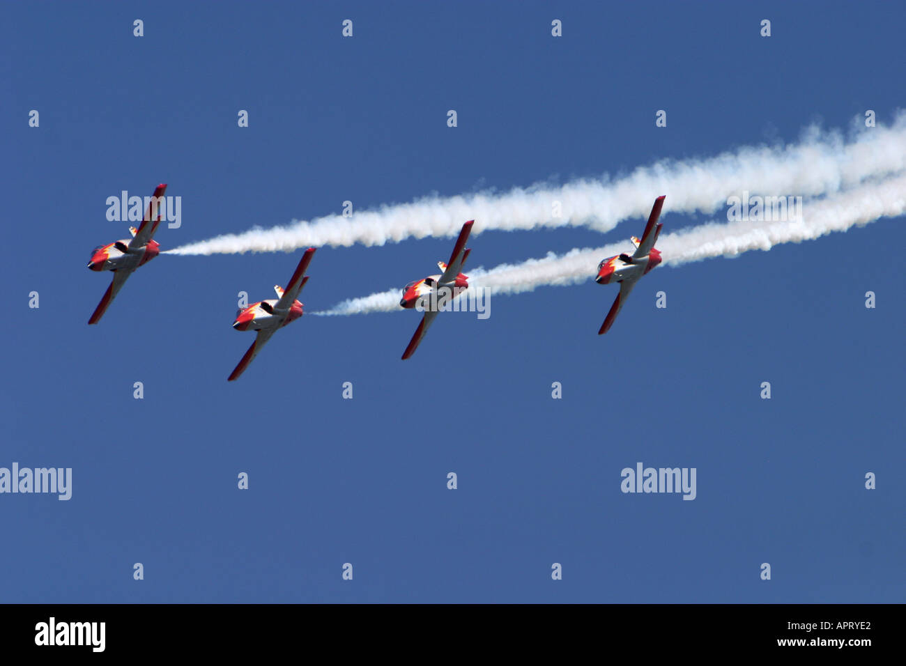 Patrulla Aguila Spanish aerobatic display team in action Stock Photo ...