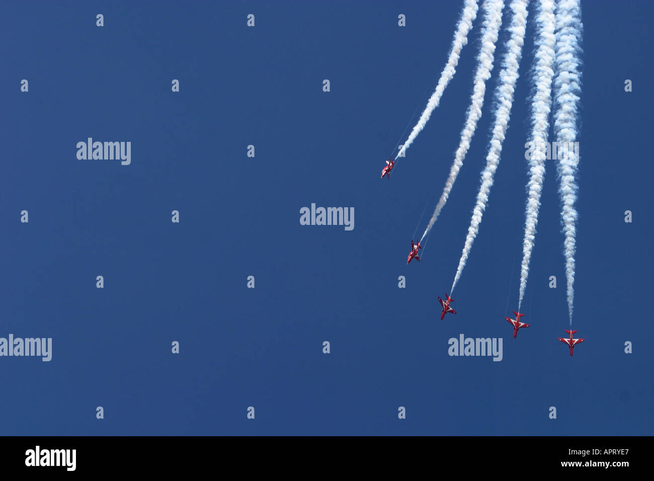 The famous Red Arrows aerobatic display team in action Stock Photo - Alamy
