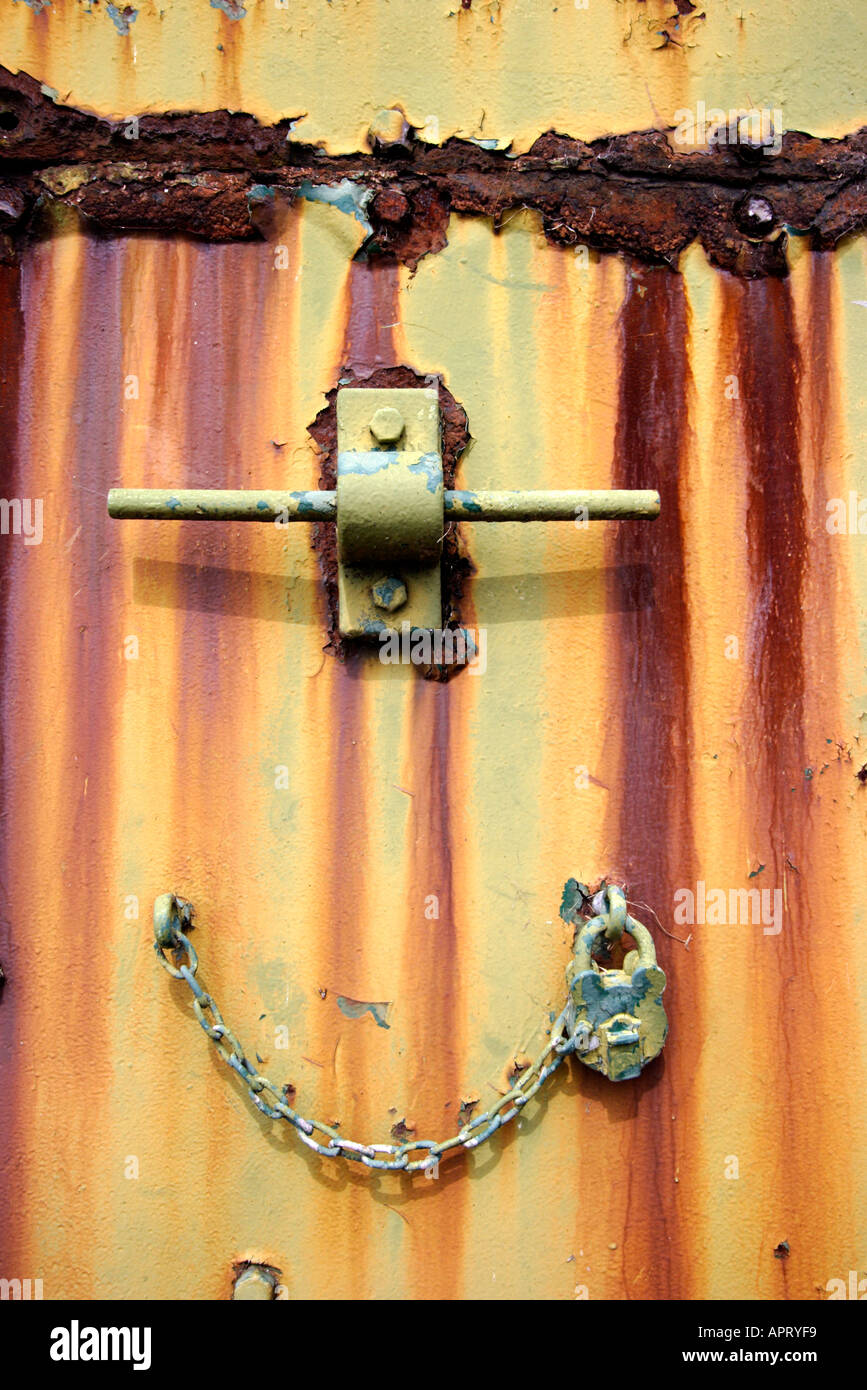 Rusty hangar door Stock Photo - Alamy