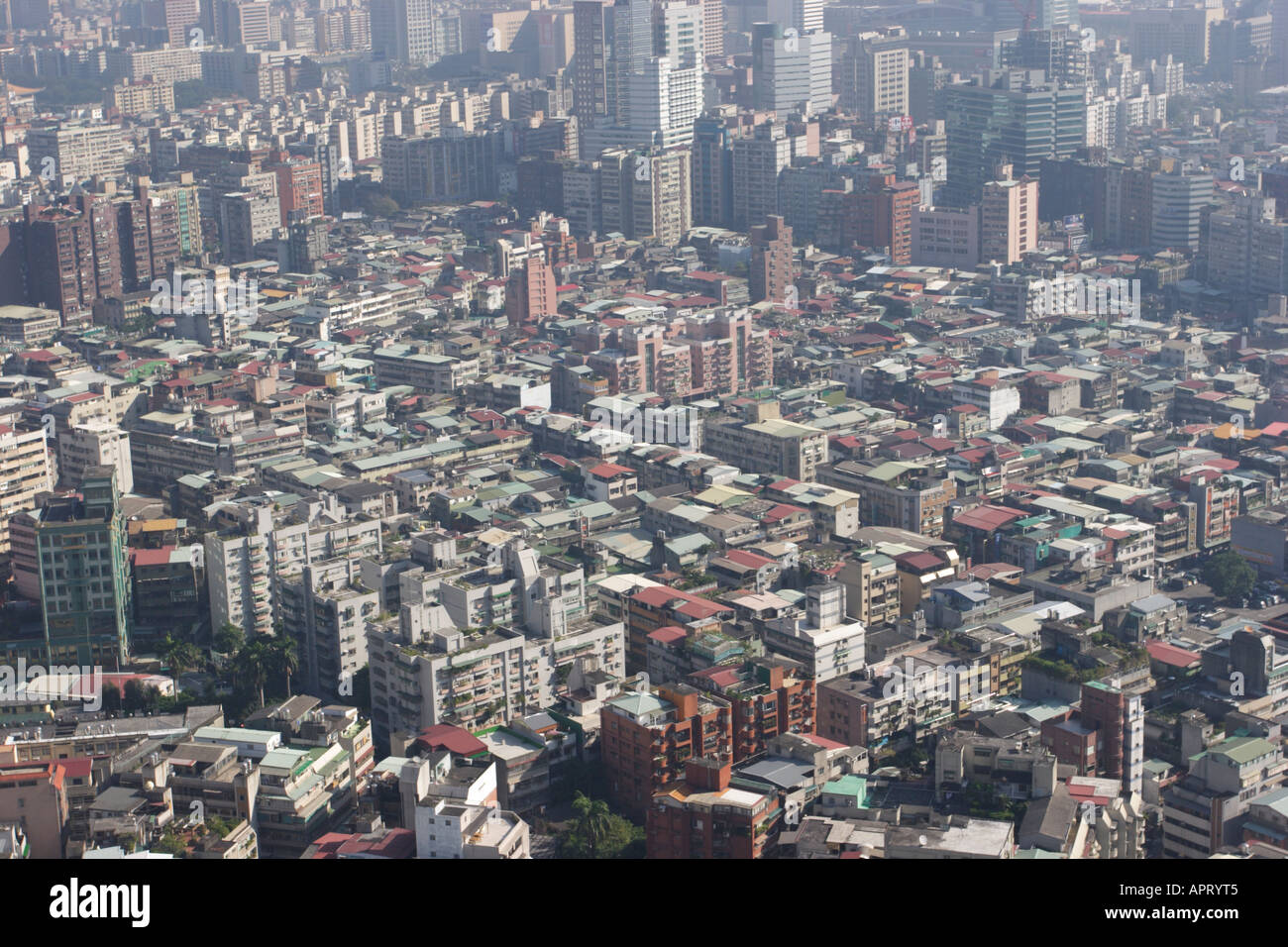 Smog and pollution Aerial View Taipei Taiwan Stock Photo - Alamy