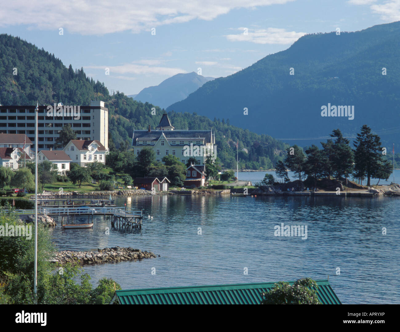 Kvikne's Hotel, Balestrand, Sognefjord, Sogn og Fjordane, Norway Stock ...