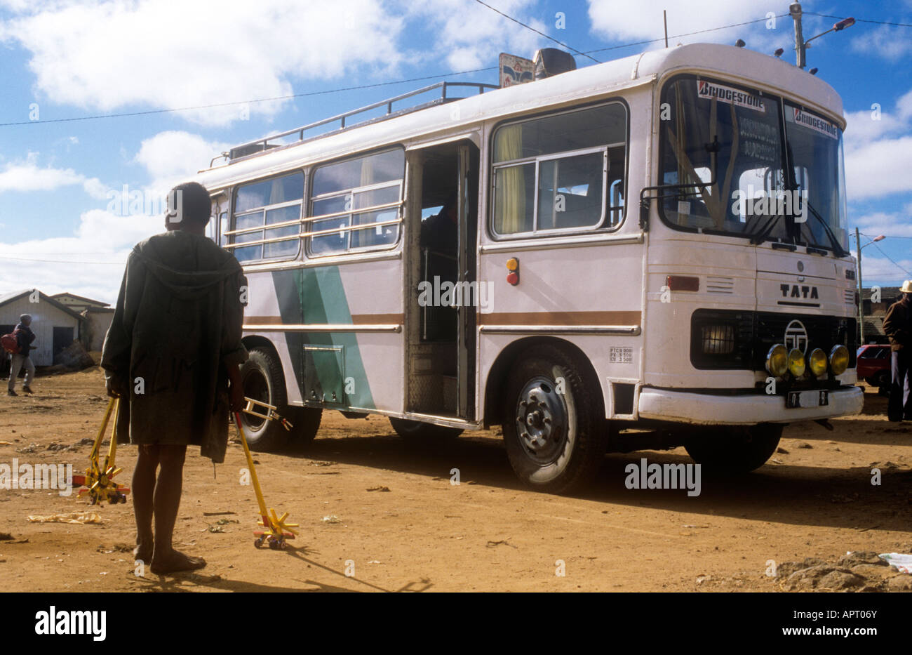 local bus at bus station in Madagascar Stock Photo - Alamy