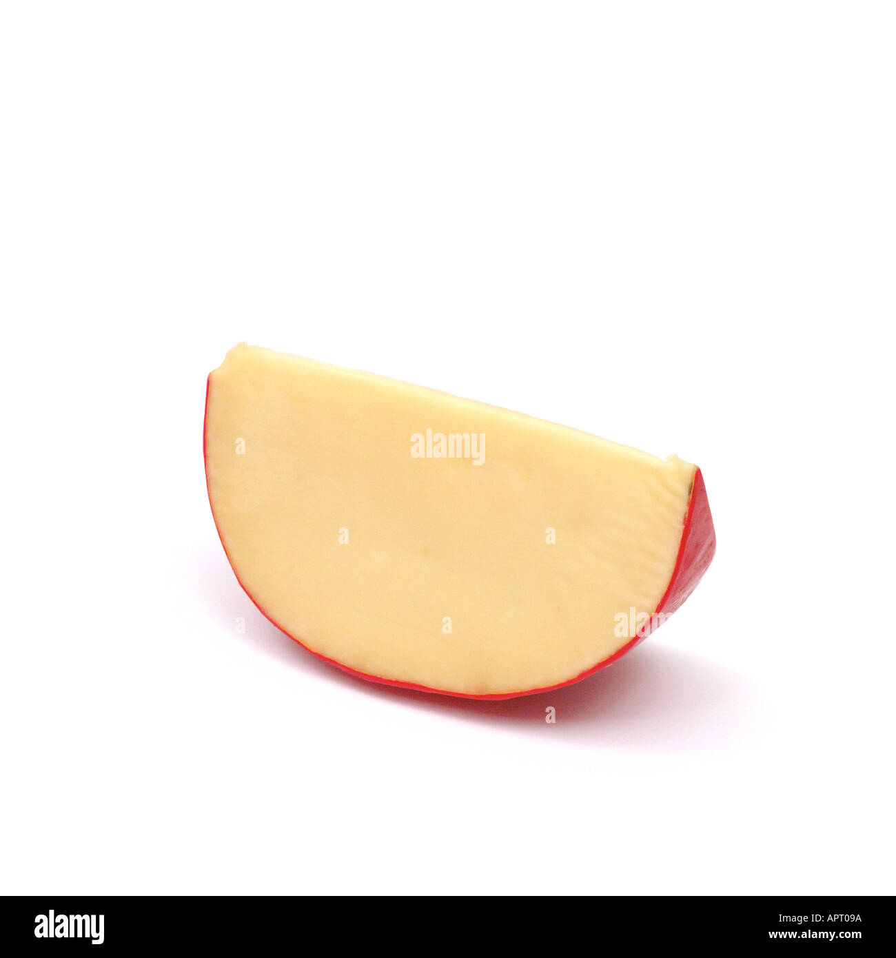 Edam cheese on white background Stock Photo - Alamy