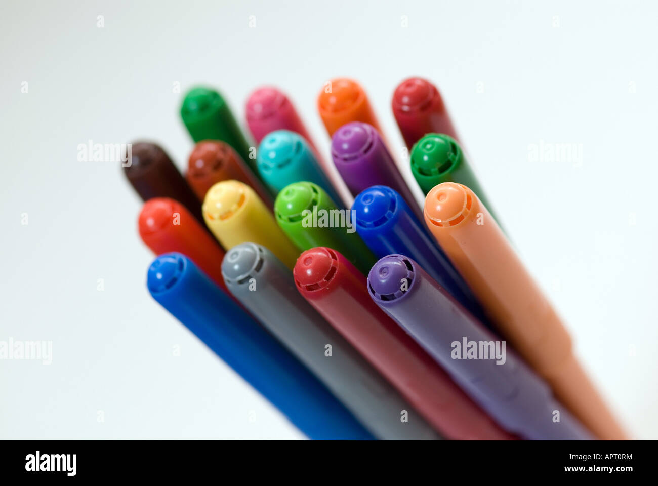 isolated rainbow soft tip office supplies Stock Photo - Alamy