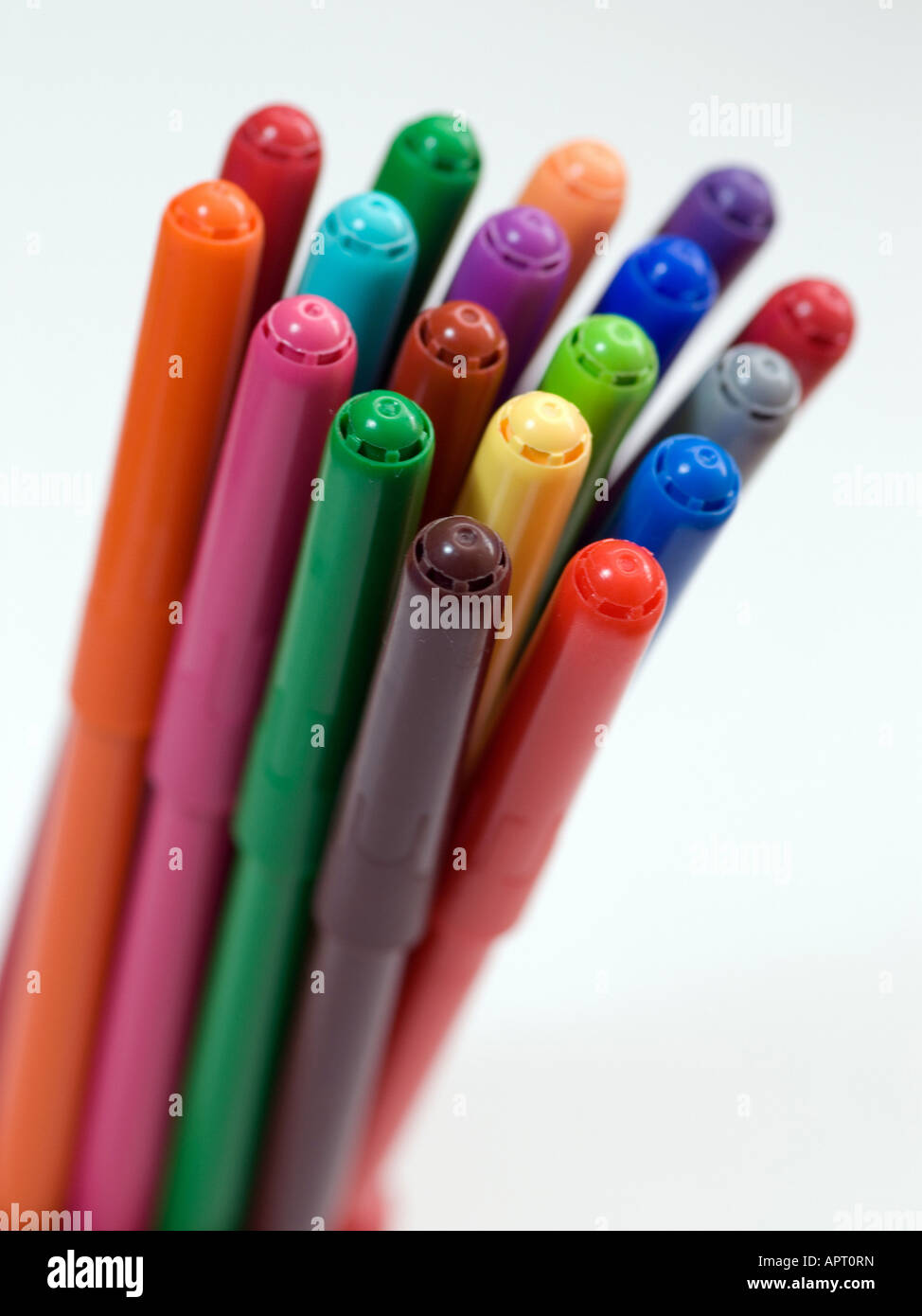 isolated rainbow soft tip office supplies Stock Photo - Alamy