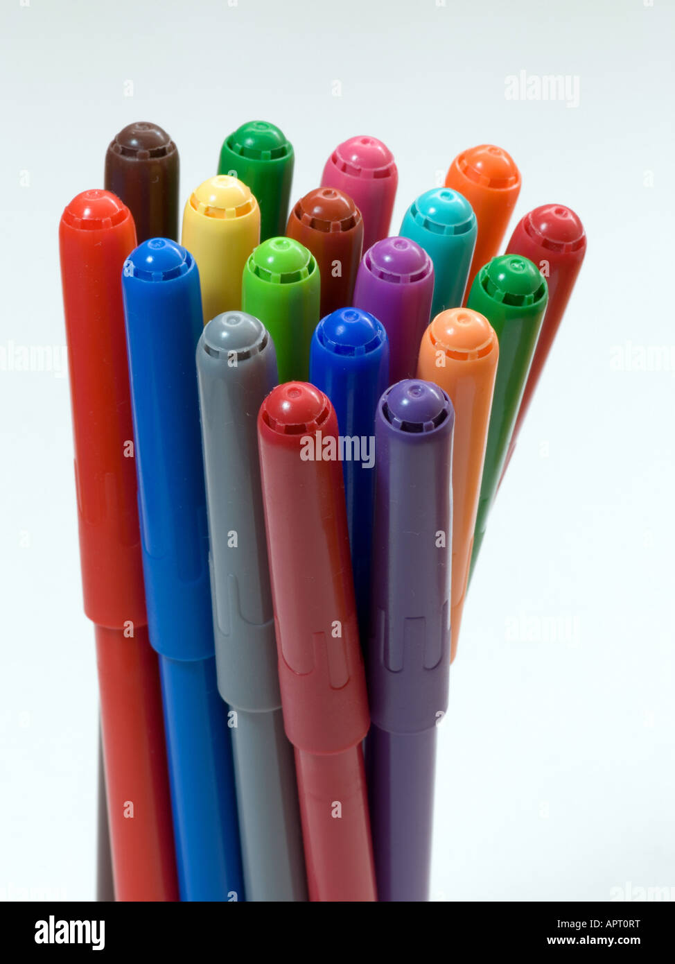 isolated rainbow soft tip office supplies Stock Photo - Alamy