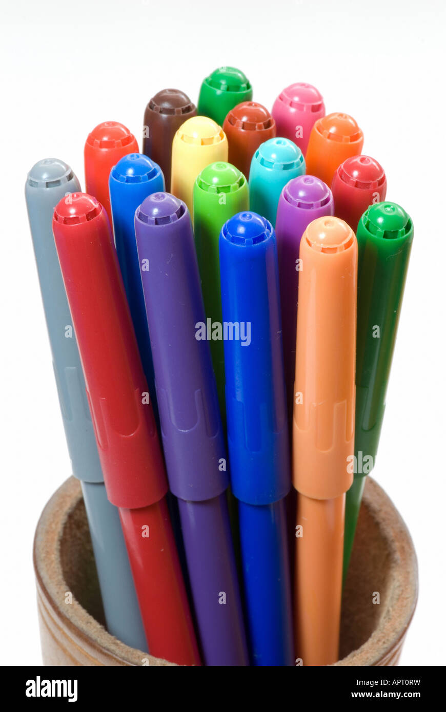 isolated rainbow soft tip office supplies Stock Photo - Alamy