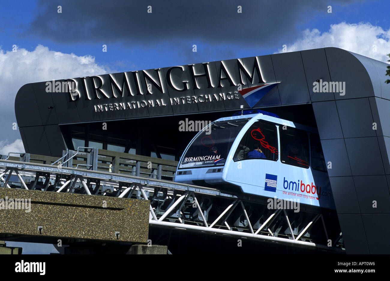 Sky rail link at Birmingham International Airport Stock Photo - Alamy