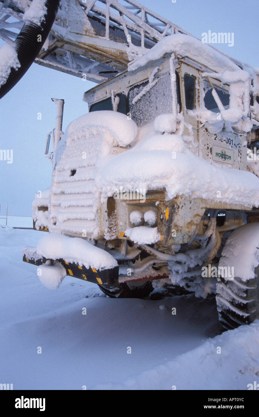 heavy equipment used in the Prudhoe Bay oil fields Arctic coast North ...