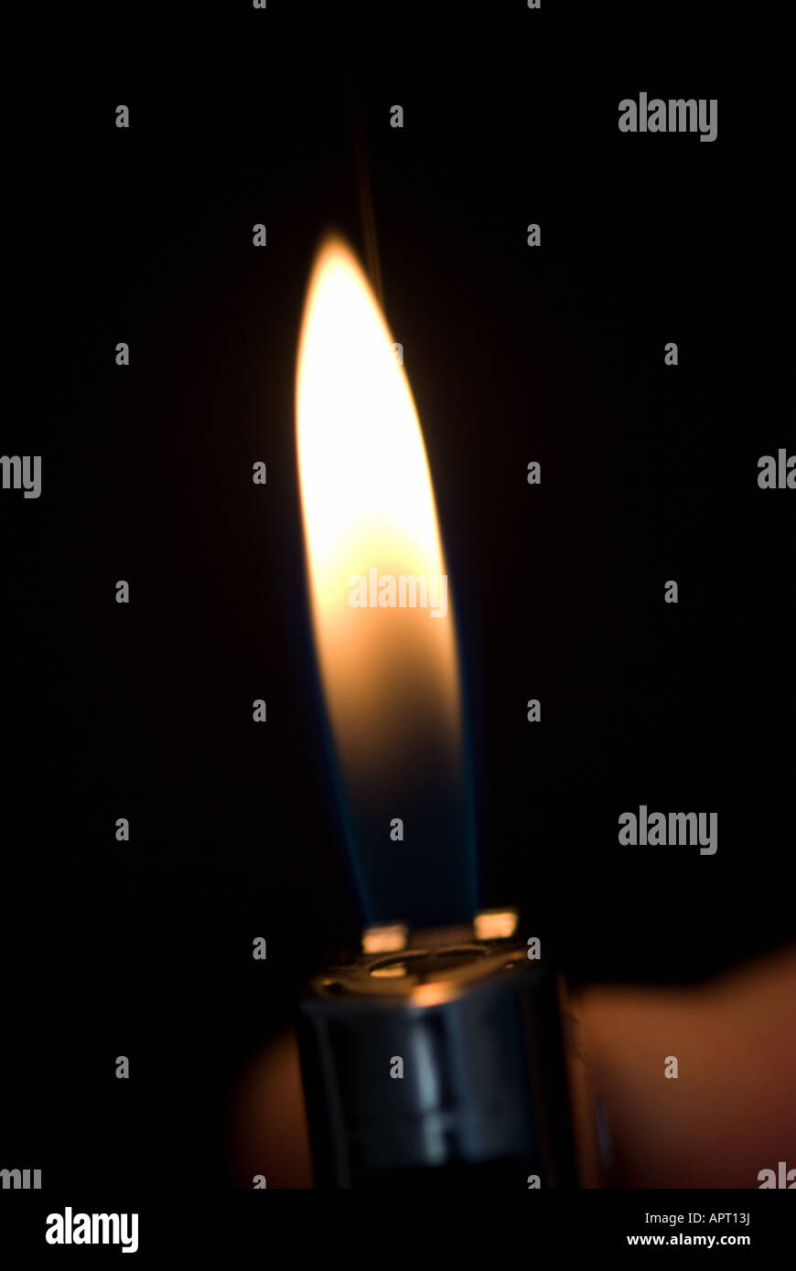 lighter and flame Stock Photo - Alamy