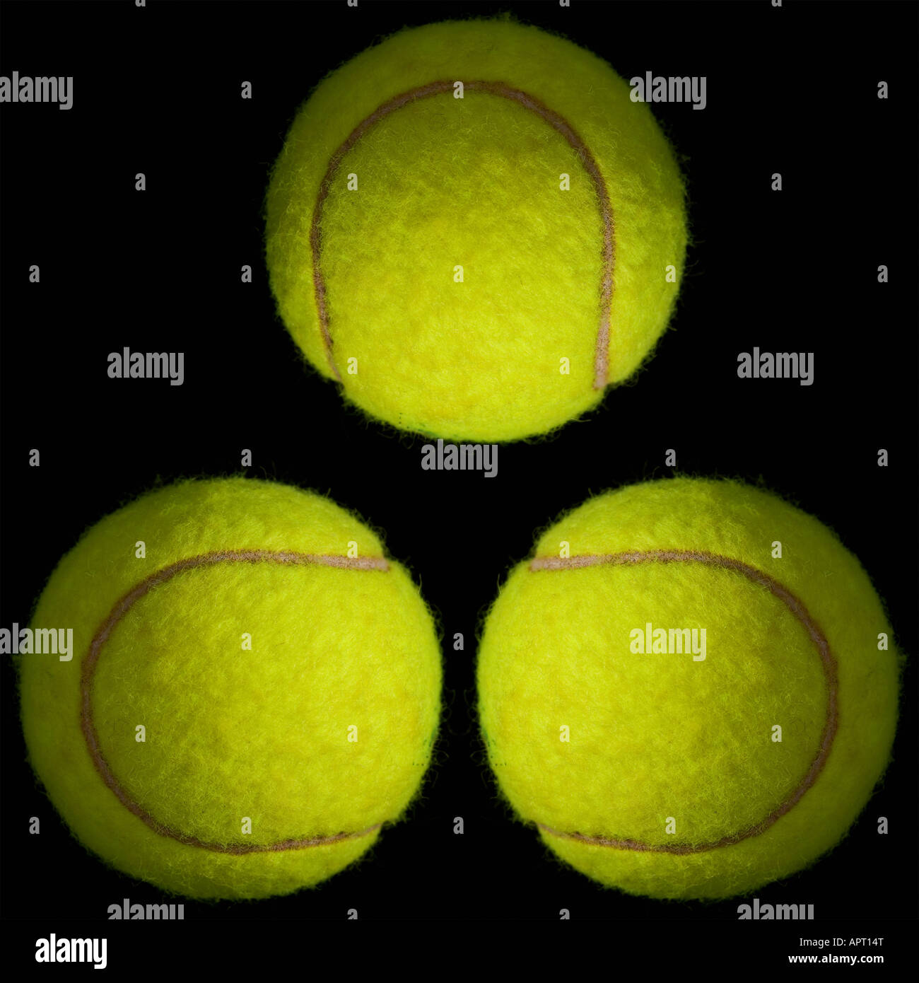 tennis ball on the black background Stock Photo - Alamy