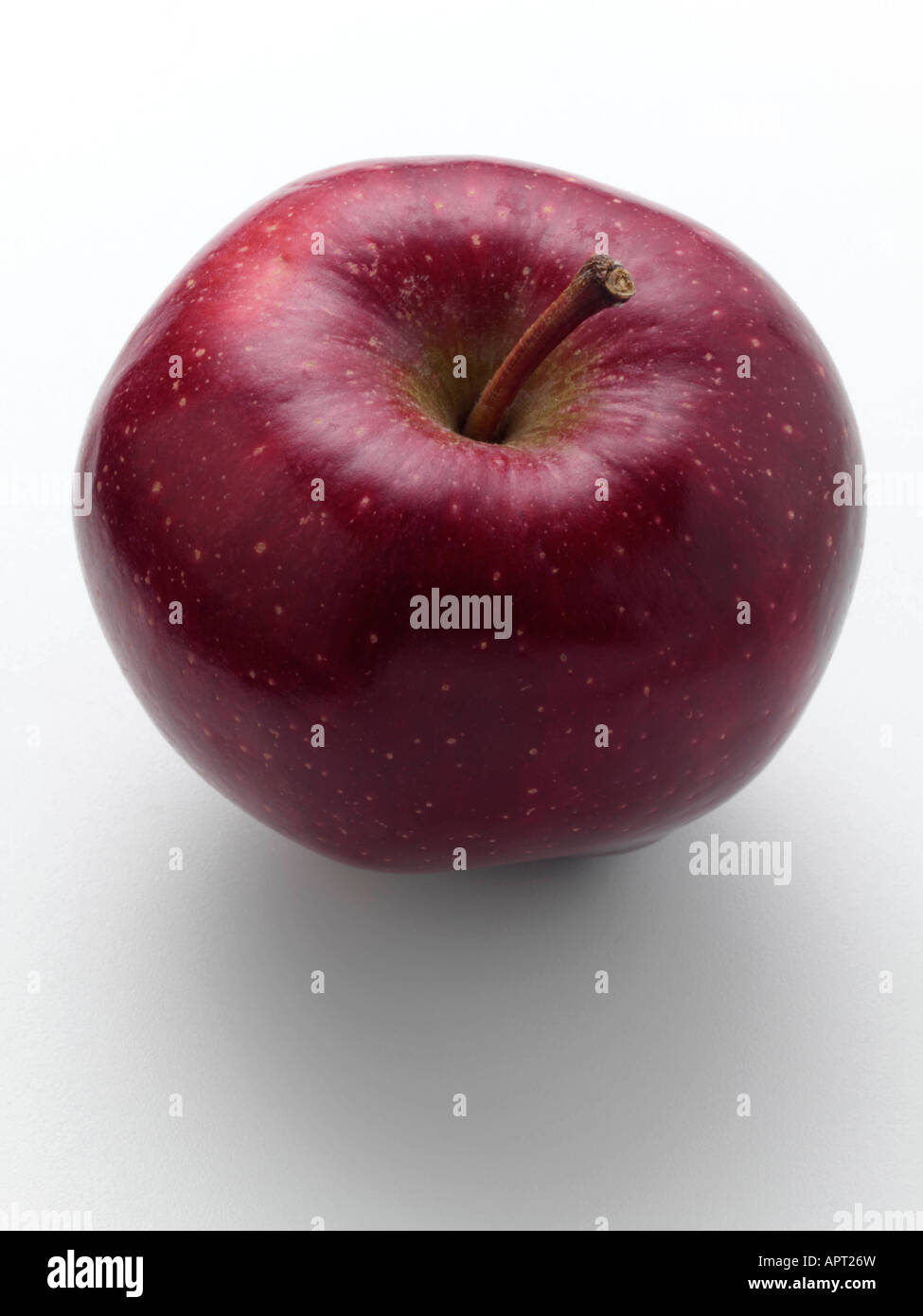 A Red Delicious apple on a white background editorial food Stock Photo ...