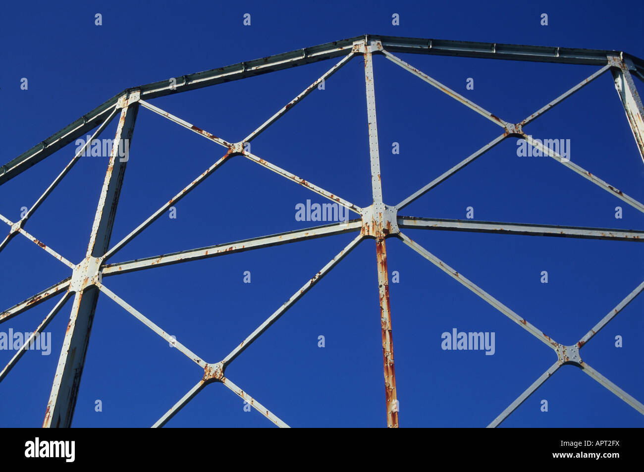 Ornate Victorian gasometer framework detail Stock Photo - Alamy