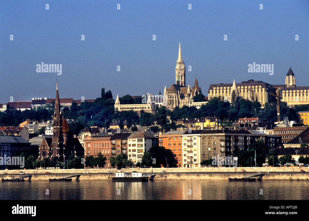 Budapest Hungary Hungarian Castle District Danube river Stock Photo - Alamy