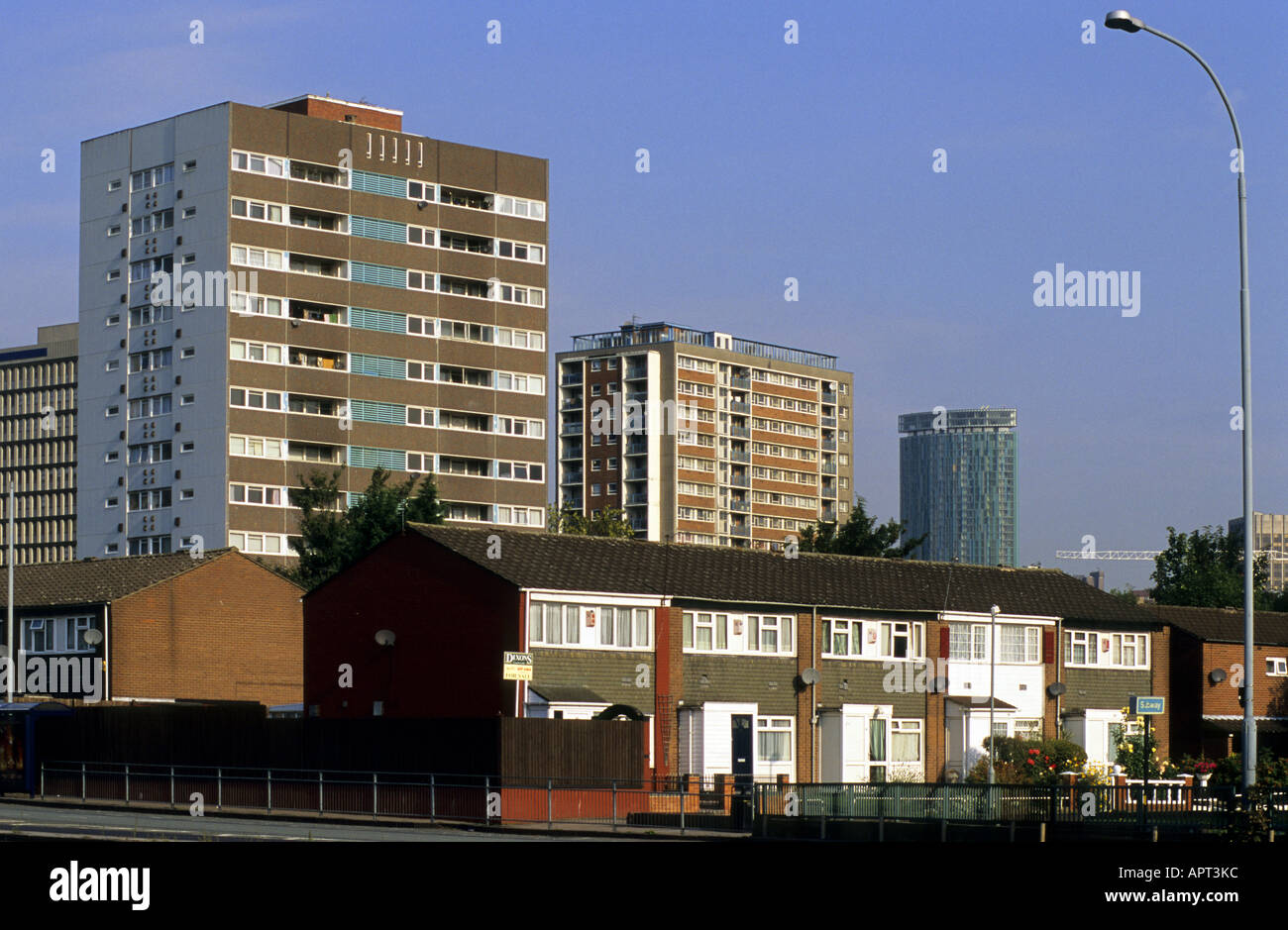 Housing in Highgate and distant Beetham Tower, Birmingham, West ... Housing in Highgate and distant Beetham Tower, Birmingham, West ...