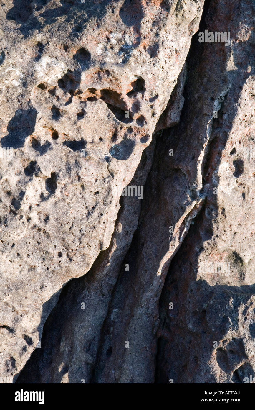 Limestone at Harboro Rocks near Brassington in the Peak District ...