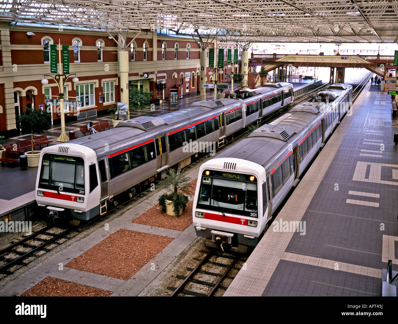 Two 2 car Transperth EMU railcar class 238 in Perth station Western ...
