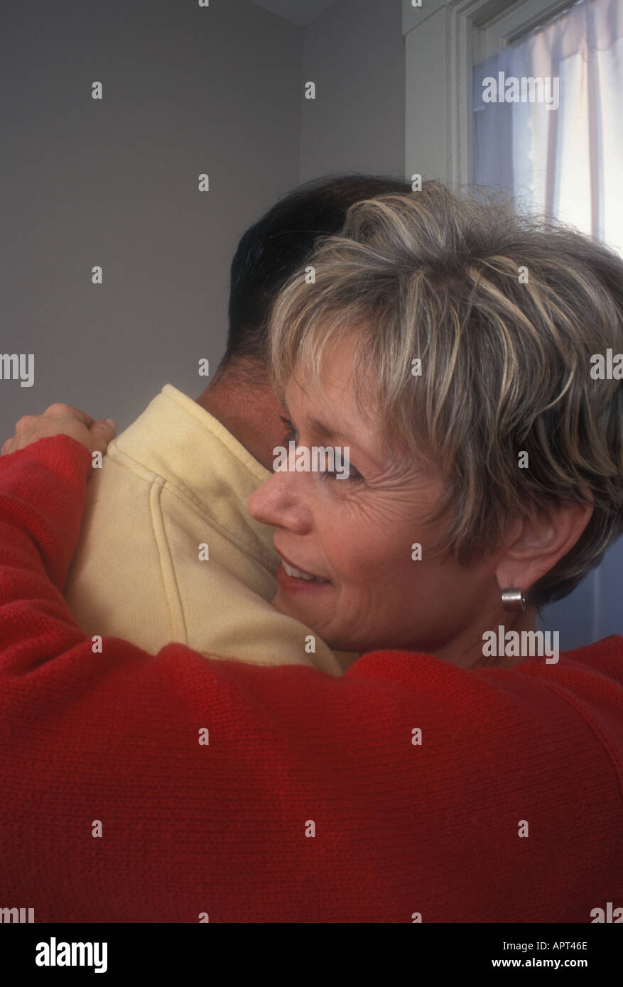 Loving Middle Age Couple Hugging couple, male, female, hugging, cuddle ...