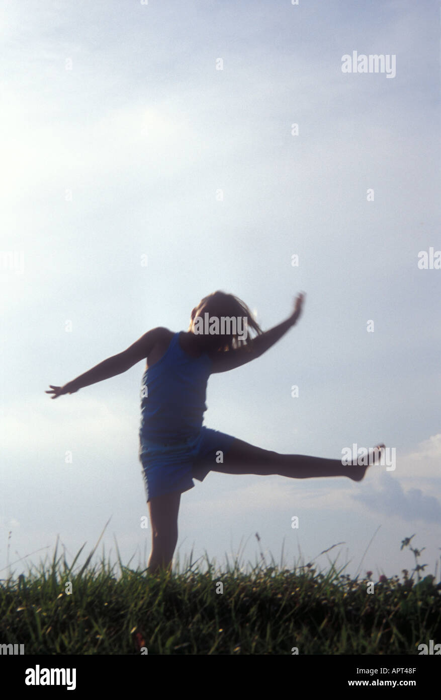 Young Girl Showing Exuberance Stock Photo - Alamy