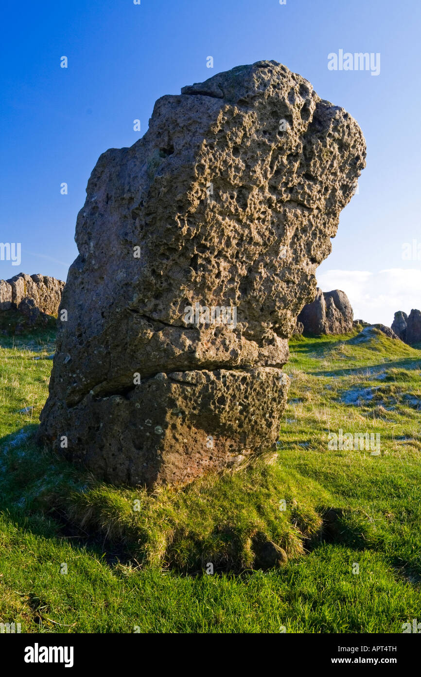 Limestone at Harboro Rocks near Brassington in the Peak District ...