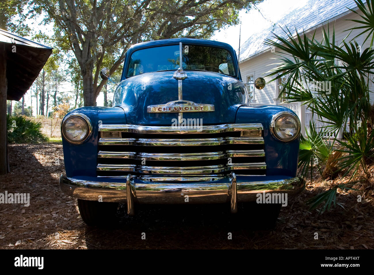 Antique Truck Chevrolet Front View Stock Photo - Alamy