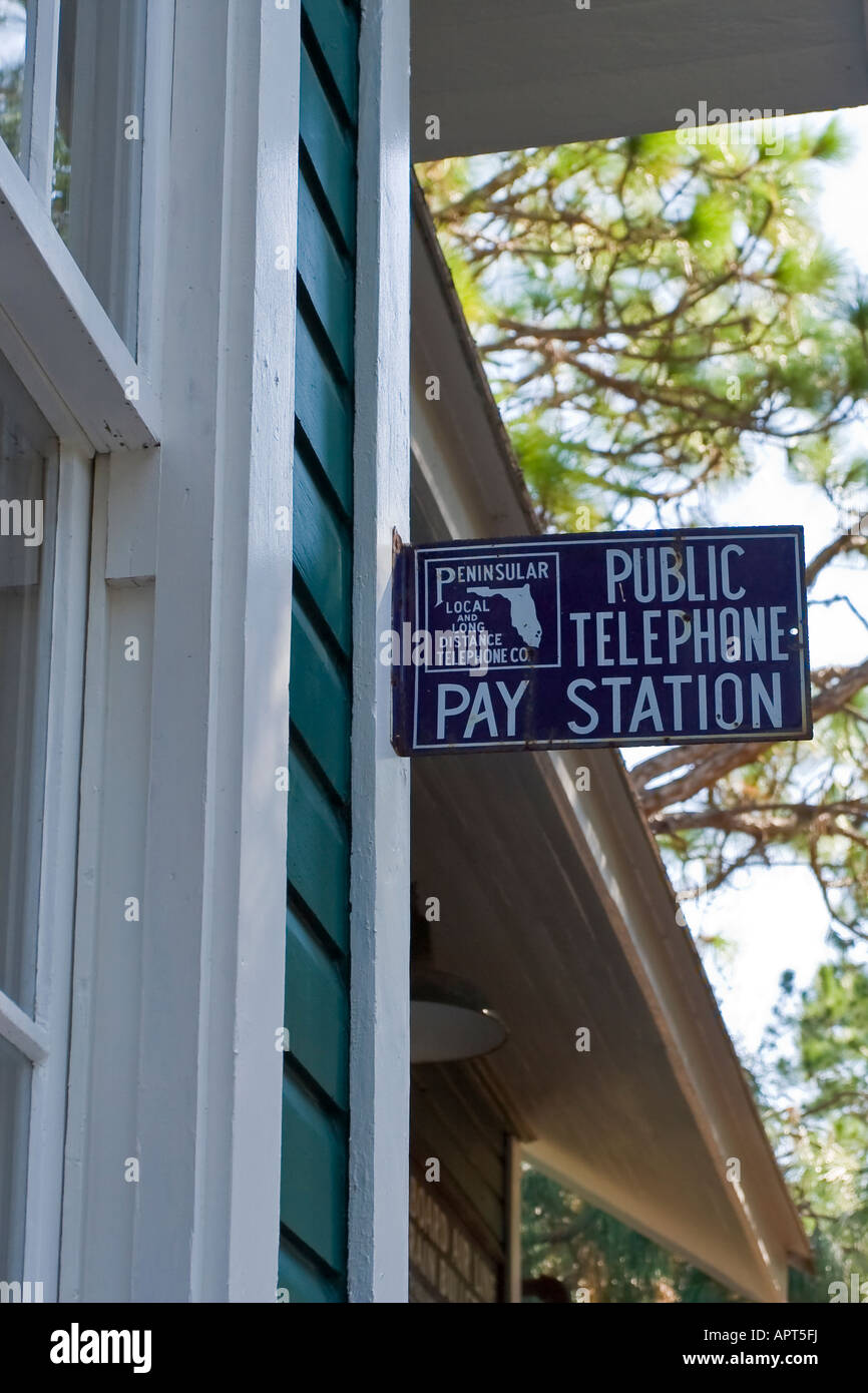 Public telephone pay station signage Stock Photo - Alamy