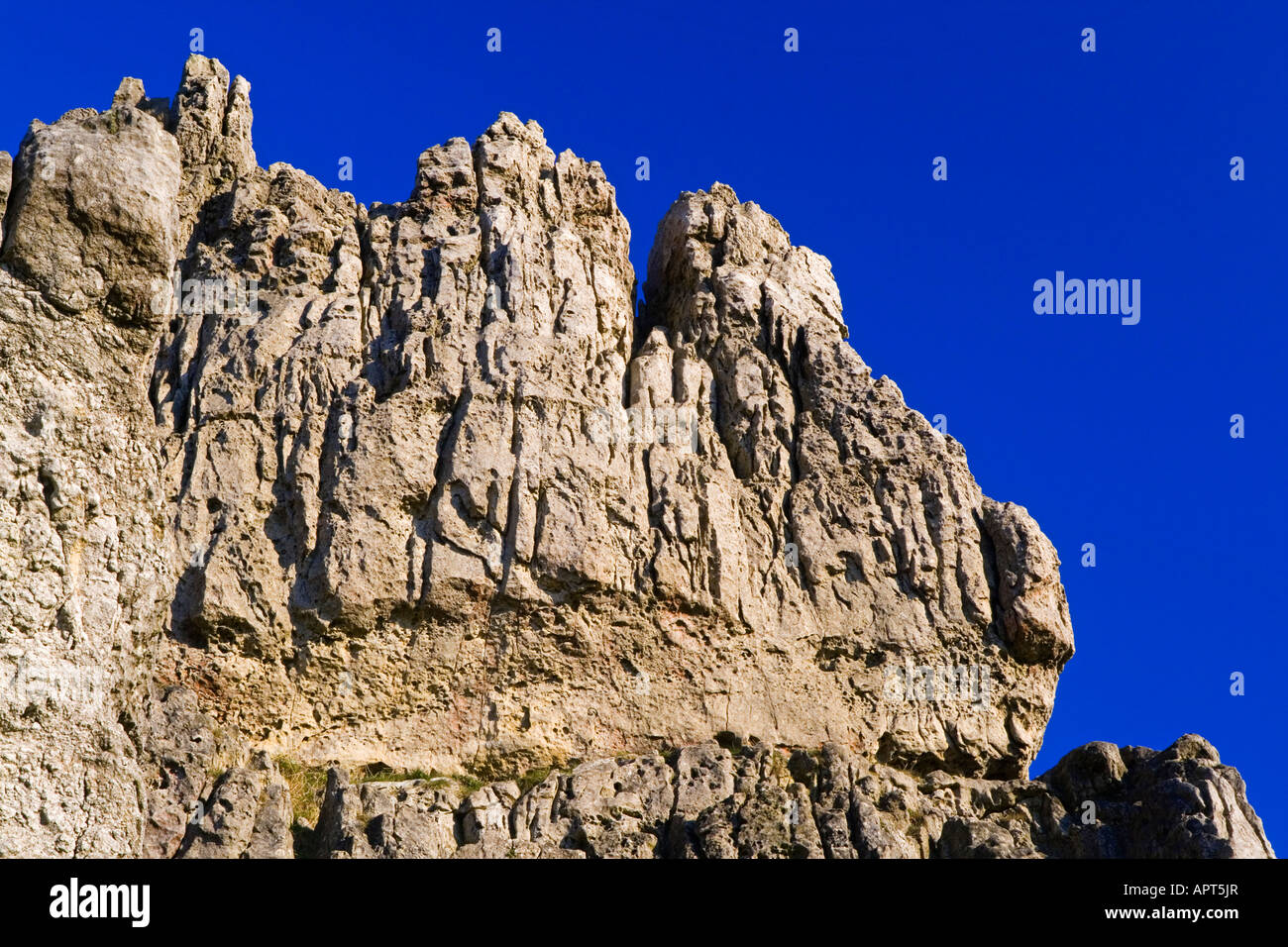 Limestone at Harboro Rocks near Brassington in the Peak District ...