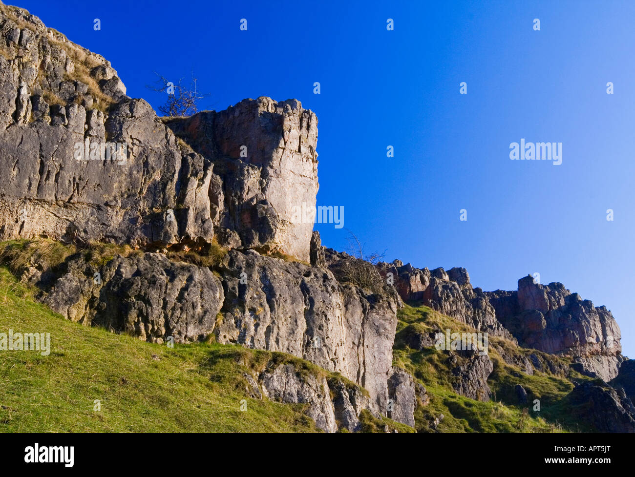 Limestone at Harboro Rocks near Brassington in the Peak District ...