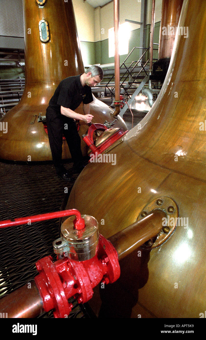 Scotland Scotish Whisky Whiskey Distillery Stills Stock Photo - Alamy
