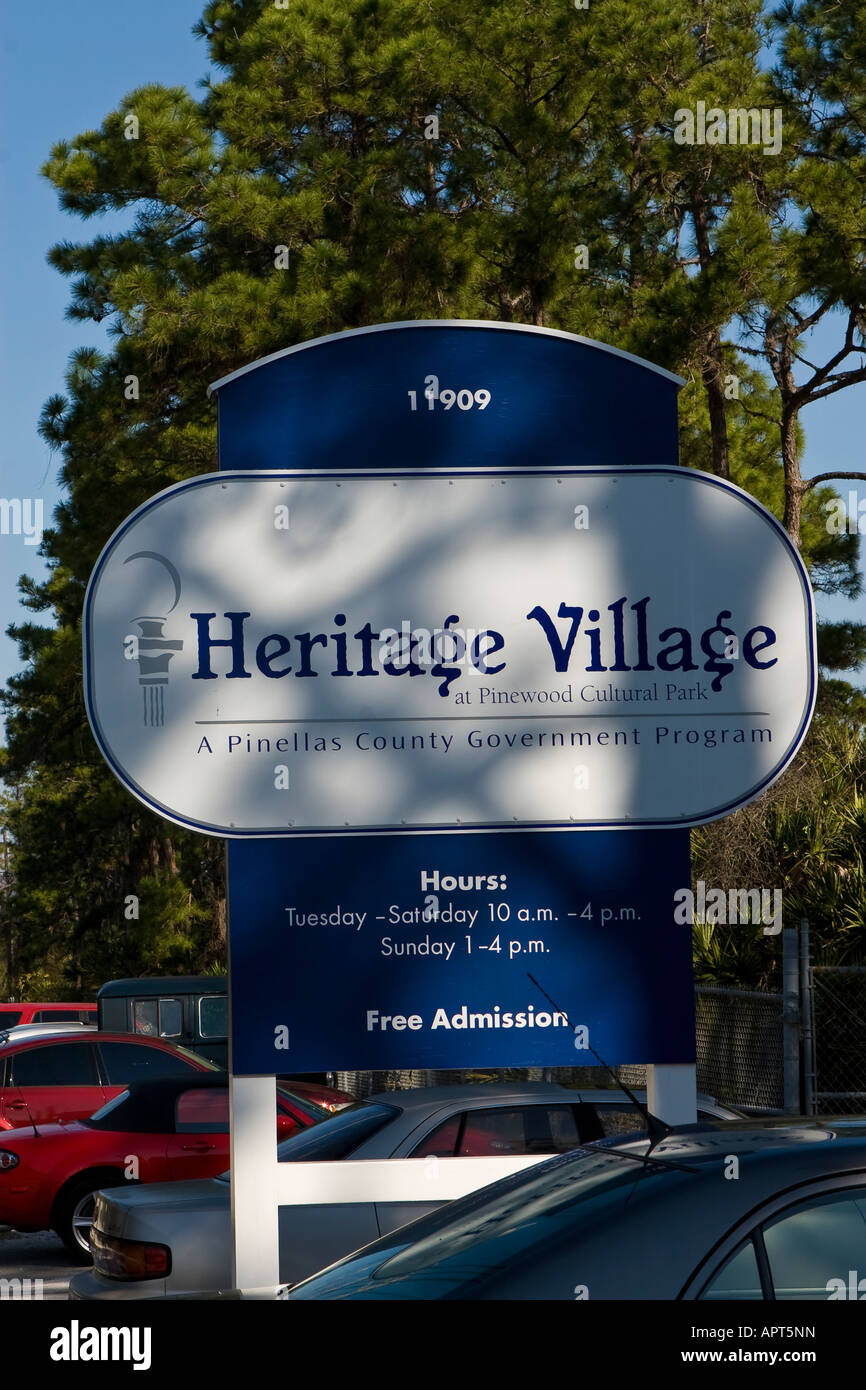 Heritage Village Sign Stock Photo - Alamy