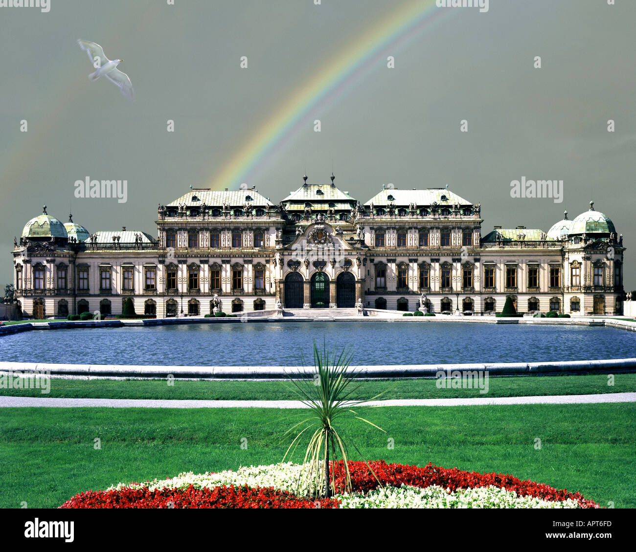 AT - VIENNA: Belvedere Palace and Gardens Stock Photo - Alamy
