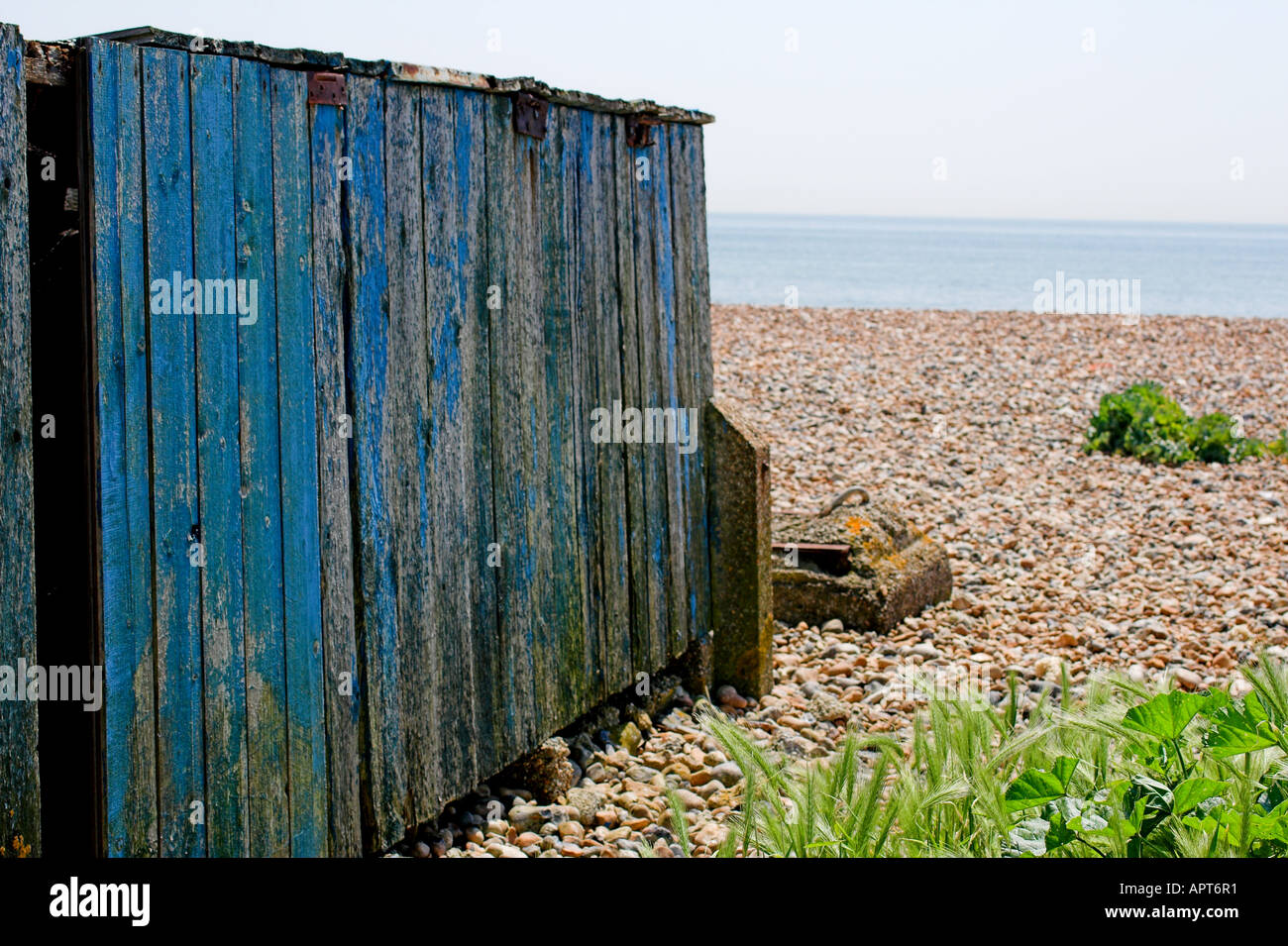Old boat hut Goring by Sea Stock Photo - Alamy