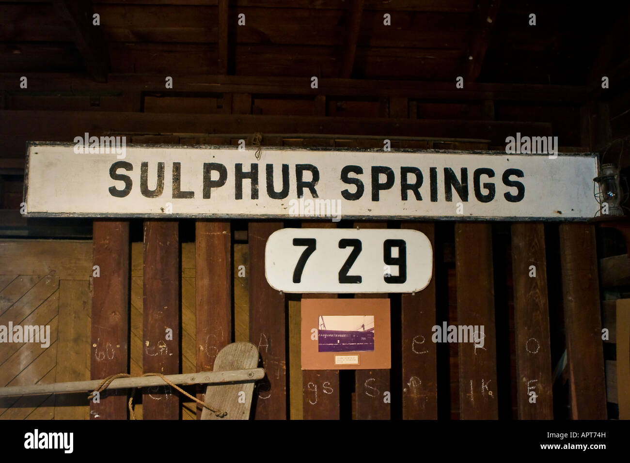 Early 20th century railroad station signage Stock Photo - Alamy