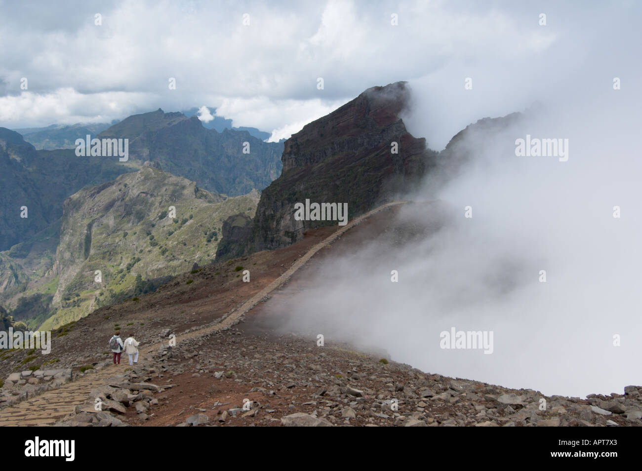 Pico Ruivo volcano, the tallest mountain in the island of Madeira ...