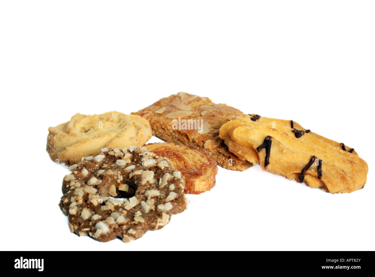 Delicious cookies isolated on white background Stock Photo - Alamy